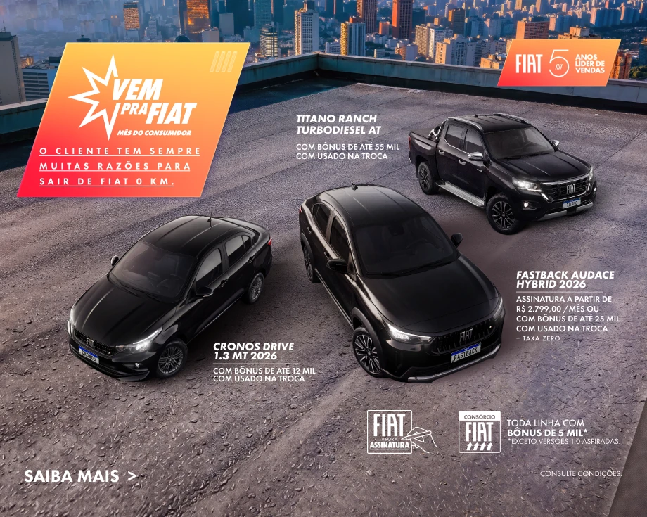 Carros 0km, Sedans, Hatchs, Pickups e Minivans | FIAT